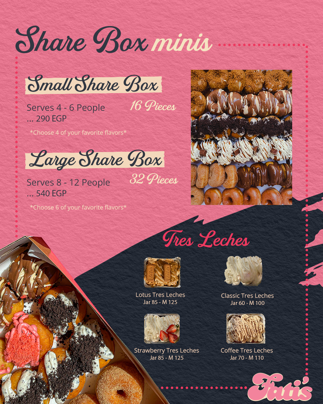 فاتي دوناتس - fatis فى بنها منيو - عنوان - ارقام